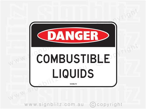 Danger Combustible Liquid Sign Signblitz Danger Combustible Liquid Sign Signblitz