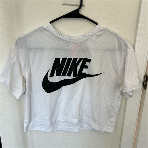 Small White Nike Crop Top Depop