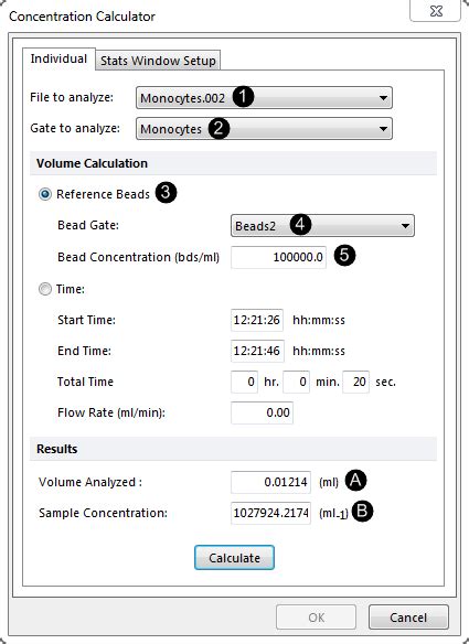Concentration Calculator Beads