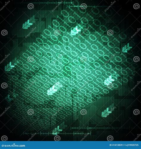 Computer Backgroundbinary Codematrix Style Stock Illustration Illustration Of Internet