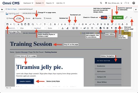 Omni CMS Login Edit Wilkes University