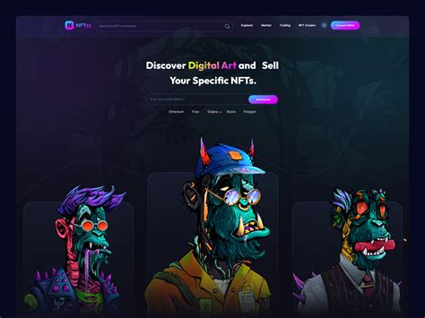 Largest NFT Project UI UX Design Dark Theme On Behance