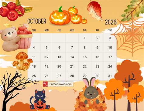 October 2026 Wallpaper Calendar Free Printable Templates