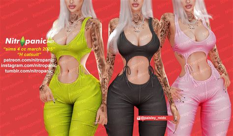 Nitropanic The Sims 4 Cc Cutout Romper Downloads The Sims 4 Loverslab