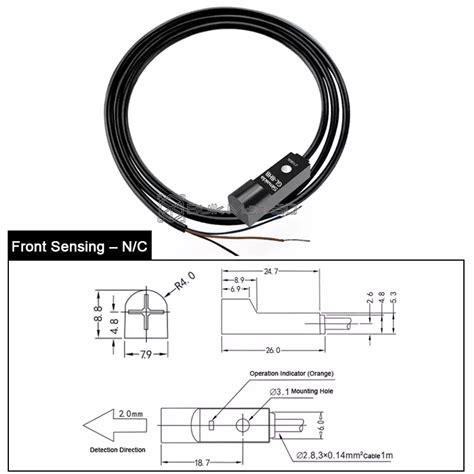 Inductive Proximity Sensor Top Sensing Front Sensing N O N C