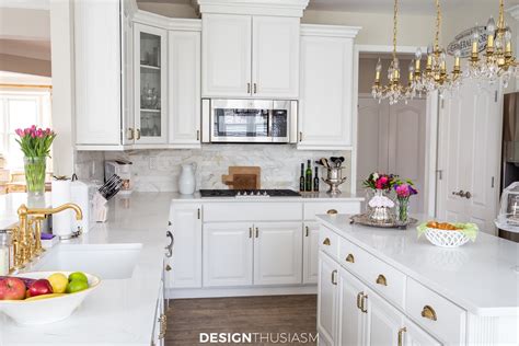White Kitchen Cabinets Quartz Countertops White Quartz Countertops