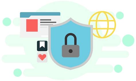 Premium Vector Internet Data Security Internet Shield And Security Padlock For Cyber