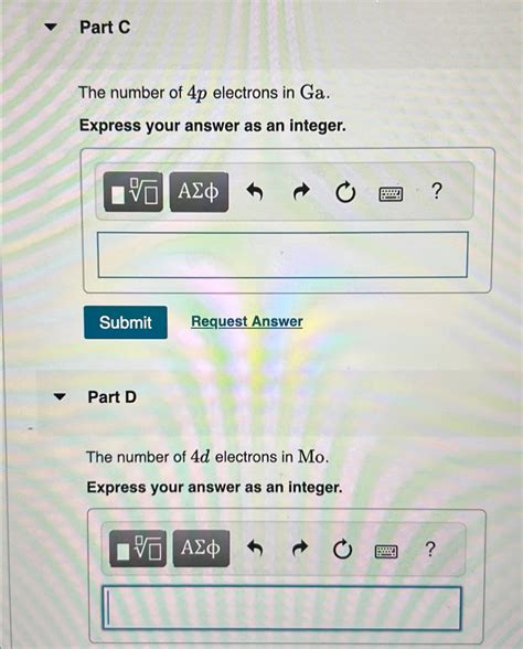 Solved Part CThe Number Of 4p Electrons In Ga Express Your Chegg Com