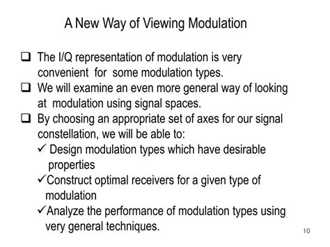 Ppt Signal Space Representation And Modulation Powerpoint