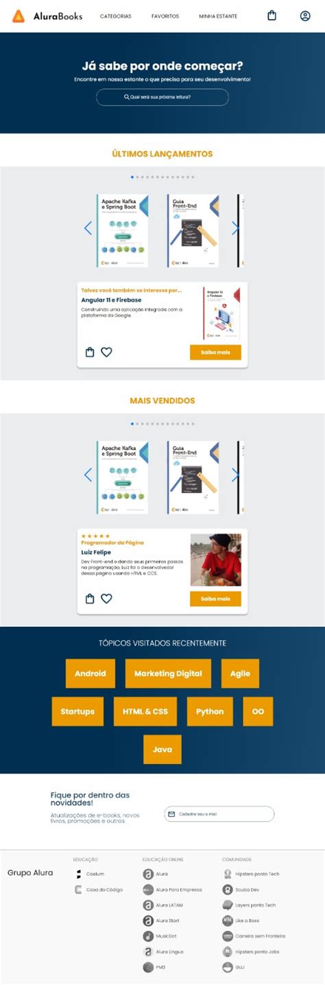 GitHub Luixfelipe Alura Books Projeto Realizado Durante O Curso De Responsividade Utilizando