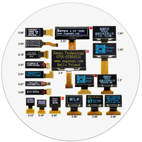 096 Oled 128x64 Display For Smart Watches Ssd1306 I2c Monochrome