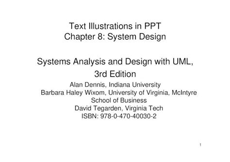 Pdf Text Illustrations In Ppt Chapter 8 System Design Systems Systems Analysis And