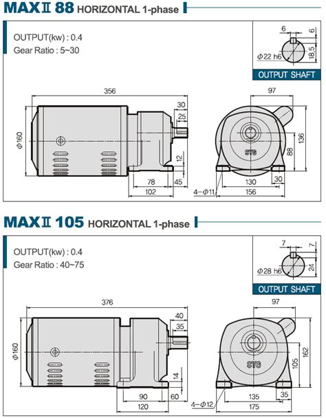 삼양감속기 맥스2 기어드모터 도면 및 캐드 0 4kw 단상 네이버 블로그
