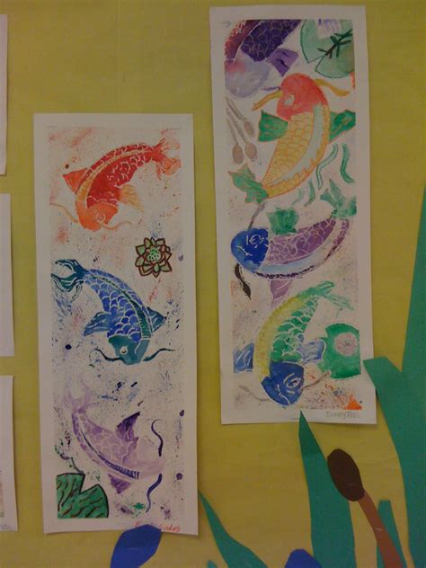 Miss Rossis Art Class Koi Fish In 2025 Asian Art Projects