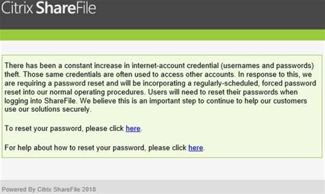 Many People Interpreted Citrix ShareFile S Mass Password Reset This Week As A Breach At The