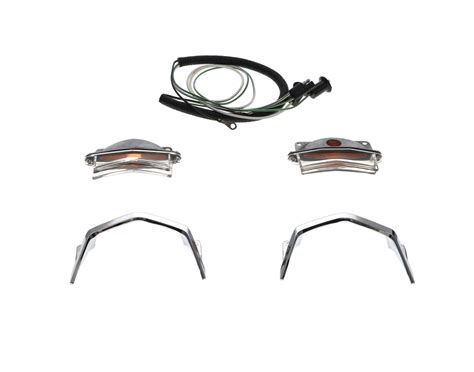 1967 Ford Fairlane Hood Scoop Complete Bezel And Lamp Assemblies W