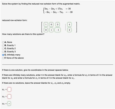 Solved Section 12 Row Echelon Form Problem 6 1
