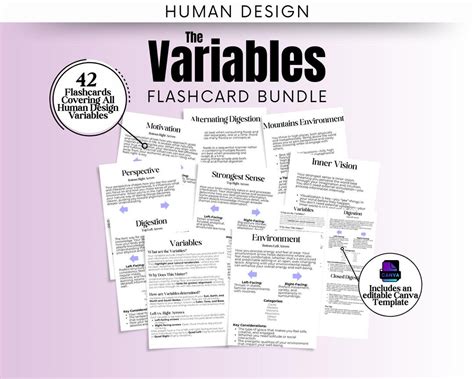 Human Design Flashcards Variables Human Design Template Human Design Study Guide Digital Pdf
