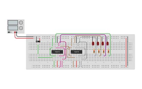 Circuit Design Exp 8 Asynchronousripple Up Counter Tinkercad