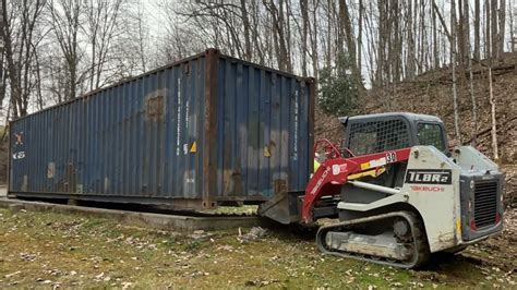 Positioning A 40ft Shipping Container And Pouring A Gravel Base Youtube