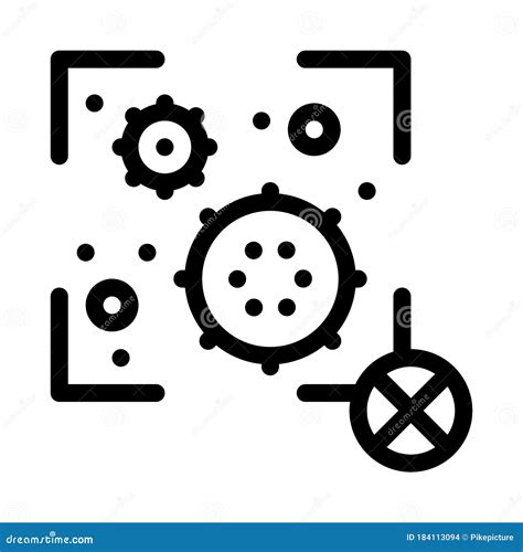 Virus Detection Icon Vector Outline Illustration Stock Vector Illustration Of Graphic Contour