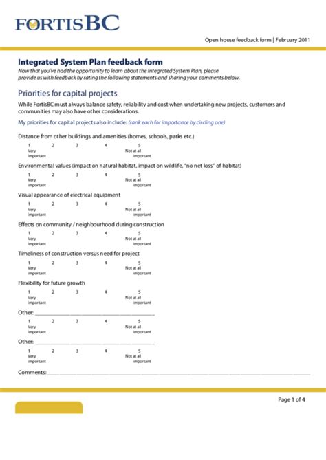 Top Open House Feedback Form Templates Free To Download In PDF Format