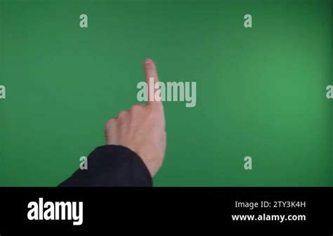 Gestures Chroma Key Pack 20 Gestures At Green Screen Background Man Hand Close Up Showing