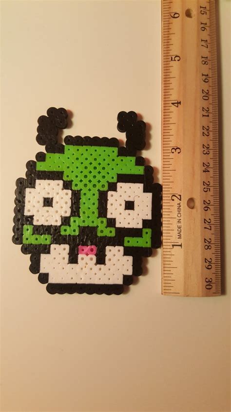 Perler Bead Invader Zim Gir Perler Bead Keychain
