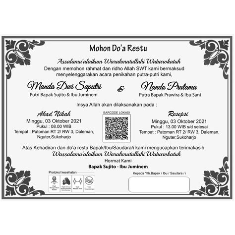 Contoh Undangan Pernikahan Untuk Kotak Nasi Terbaik Contoh Undangan Hot Sex Picture
