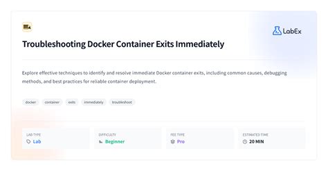 troubleshooting docker container exits immediately labex