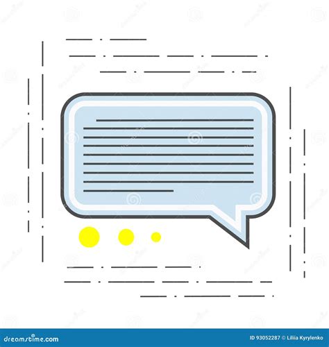 The Illustration Of A Chat Is Modern Icon Of Dialogue Or Communication Of The Flat Line Style