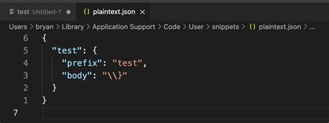 Incorrect Snippet Expansion With Backslash And Curly Braces Issue Microsoft Vscode