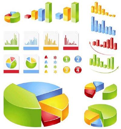 10 chart vector graphics images 3d pie chart free infographic vector