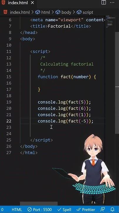 Asmr Programming Find Factorial Of Given Number In Js No Talking Youtube