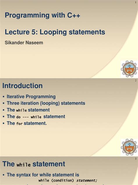Programming With C Lecture5 Download Free Pdf Control Flow