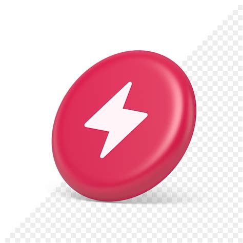 Laad Power Bliksemknop Elektriciteit Bliksemschicht Pijl 3d Isometrisch