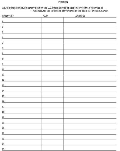 Free Printable Blank Petition Forms Printable Forms Free Online
