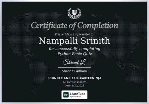 Nampalli Srinith On Linkedin Pythonquiz Codingjourney Learntocode Careerninja Learntube