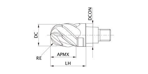 Imx B6hv 6 Skärigt Fräshuvud Kort Colly Verkstadsteknik