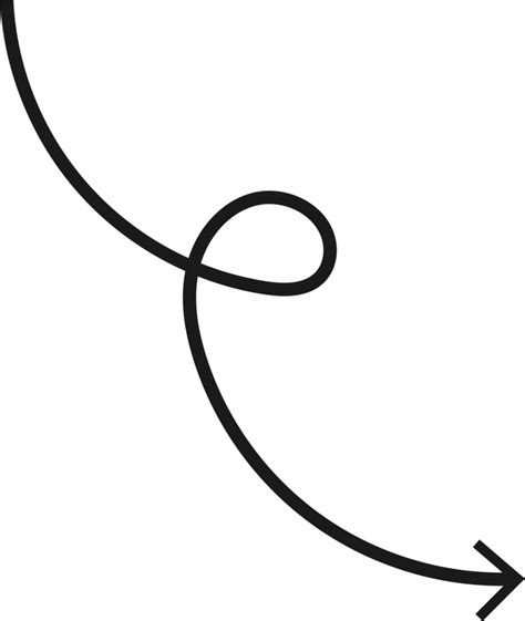 Hand Drawn Curved Arrow Shape Arrow Line 21999057 Png