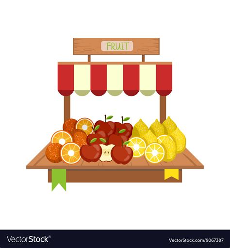 Market Fruit Display Royalty Free Vector Image