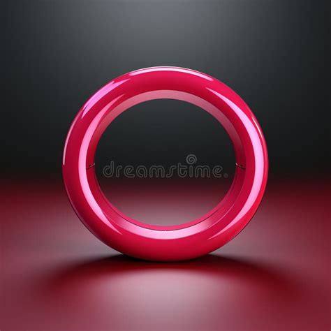 A Red Ring On A Black Background Stock Illustration Illustration Of