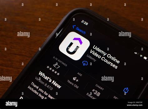 Vancouver Canada Jul 20 2023 Udemy App Seen In App Store On Iphone