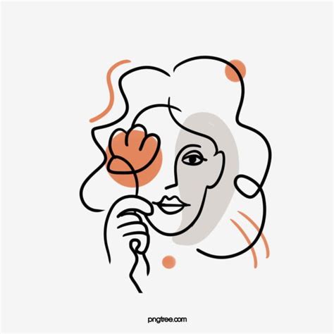 손으로 그린 선 색 블록 여자 일러스트 아바타 손으로 그린 선 단순한 Png 일러스트 및 Psd 이미지 무료 다운로드 Pngtree 아바타 색 선