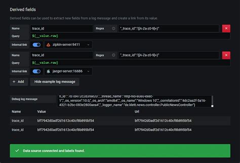 Loki Derived Fields And Correlation Between Logs And Traces Grafana