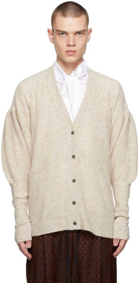 Rito Structure Beige Puff Sleeve Cardigan Rito Structure