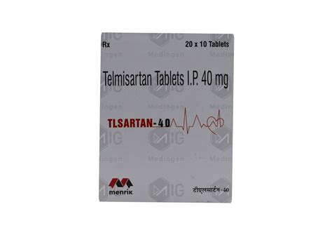 Tlsartan 40mg Tablet Uses Side Effects Price And Substitutes