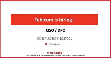 Wejob On Linkedin Cissp Cism Iso27001 Webuilt Wejob Hiring Devjobs Switzerland