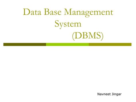 Data Base Management System Pptx Databases Computer Software And Applications