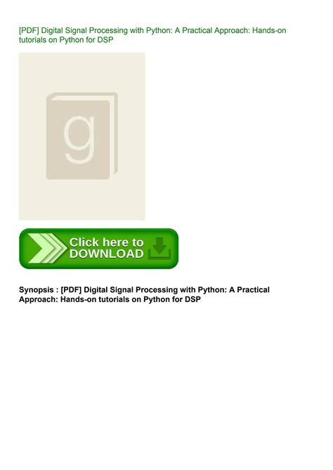 [pdf] digital signal processing with python a practical approach hands